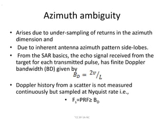 SAR image ambiguities | PPTX | Geography | Science