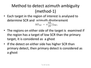 SAR image ambiguities | PPTX | Geography | Science