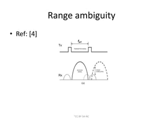 SAR image ambiguities | PPTX | Geography | Science