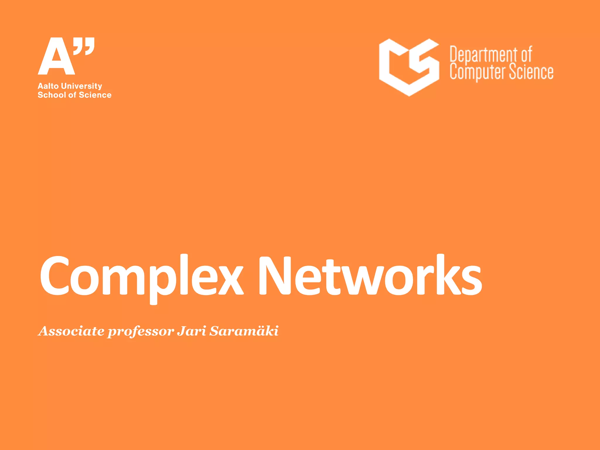 Complex Networks | PPTX