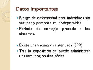 Sarampión, parotiditis, rubéola, hepatitis y vih | PDF