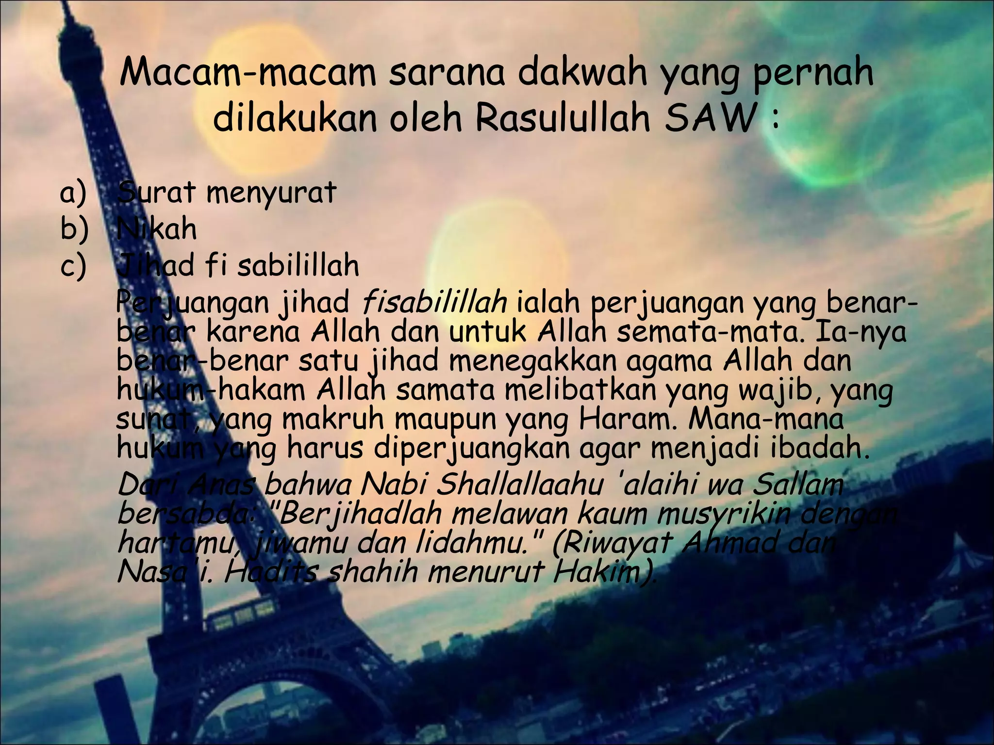 Sarana dan Prasarana Dakwah | PPT
