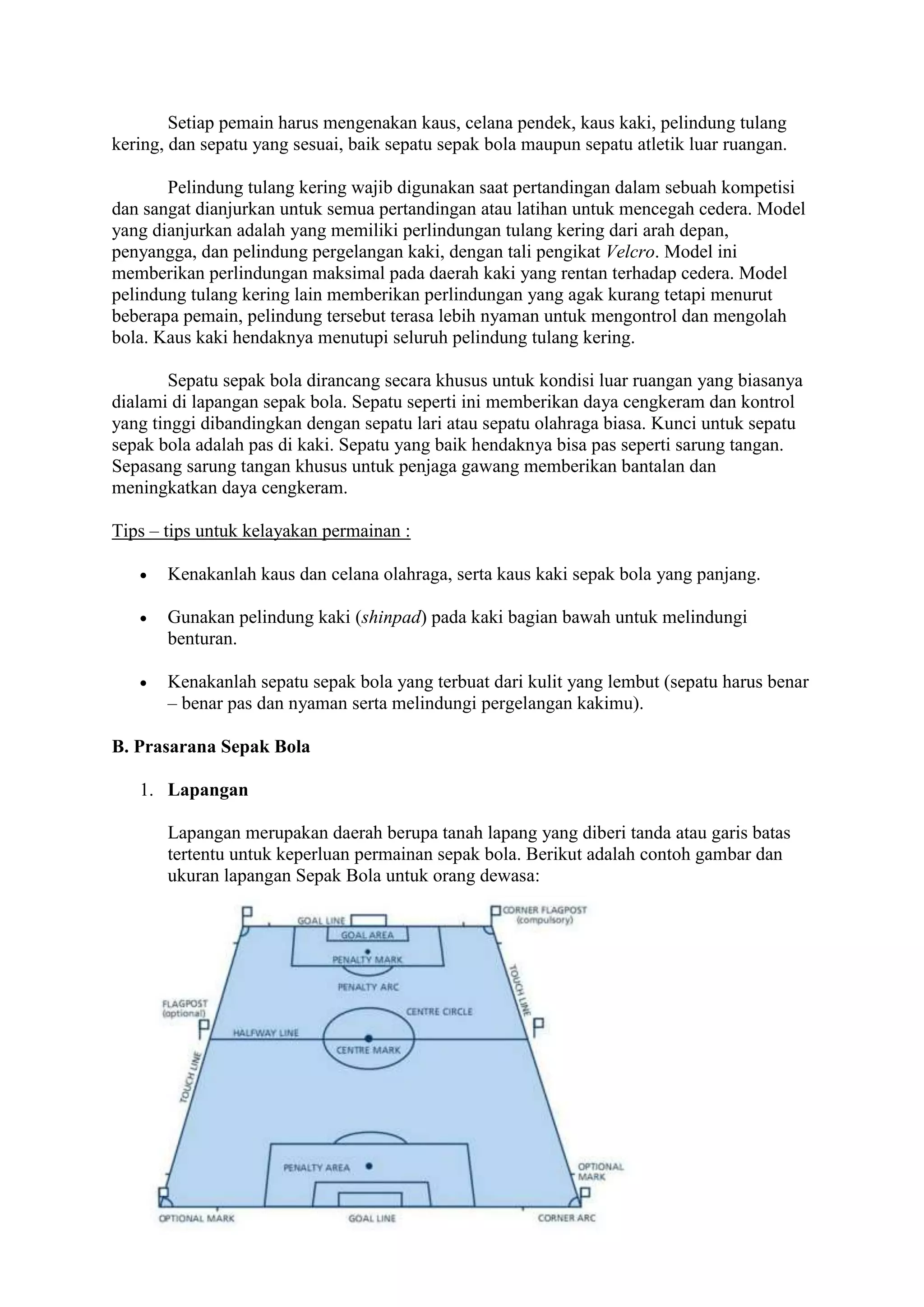 Sarana sepakbola | DOCX