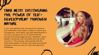 Sara Nesis: The Connection Between Nature and Personal Growth | PPT