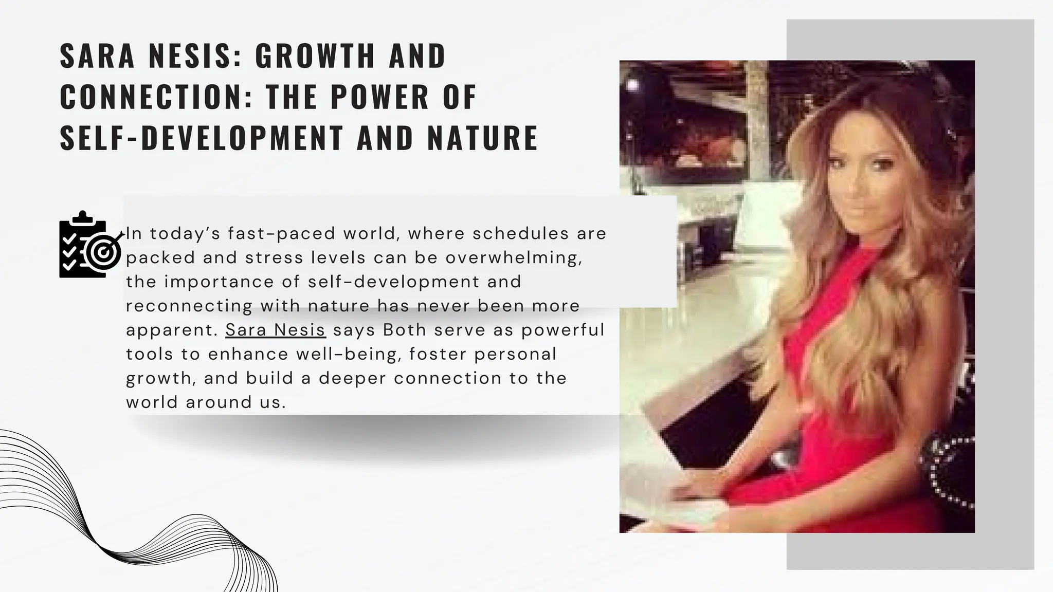 Sara Nesis: Combining Self-Development with Nature | PDF