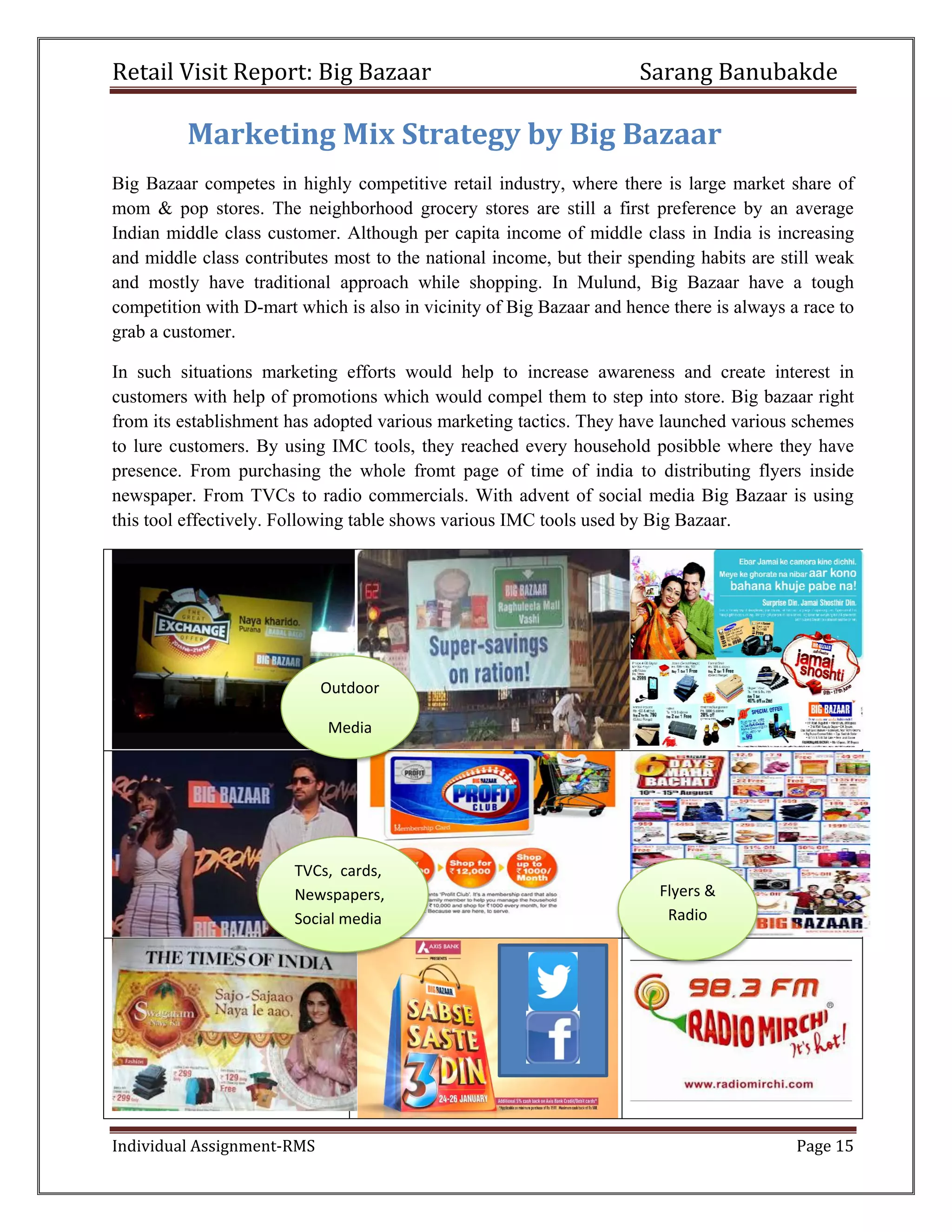 Sarang banubakde retail_report_bigbazaar | PDF