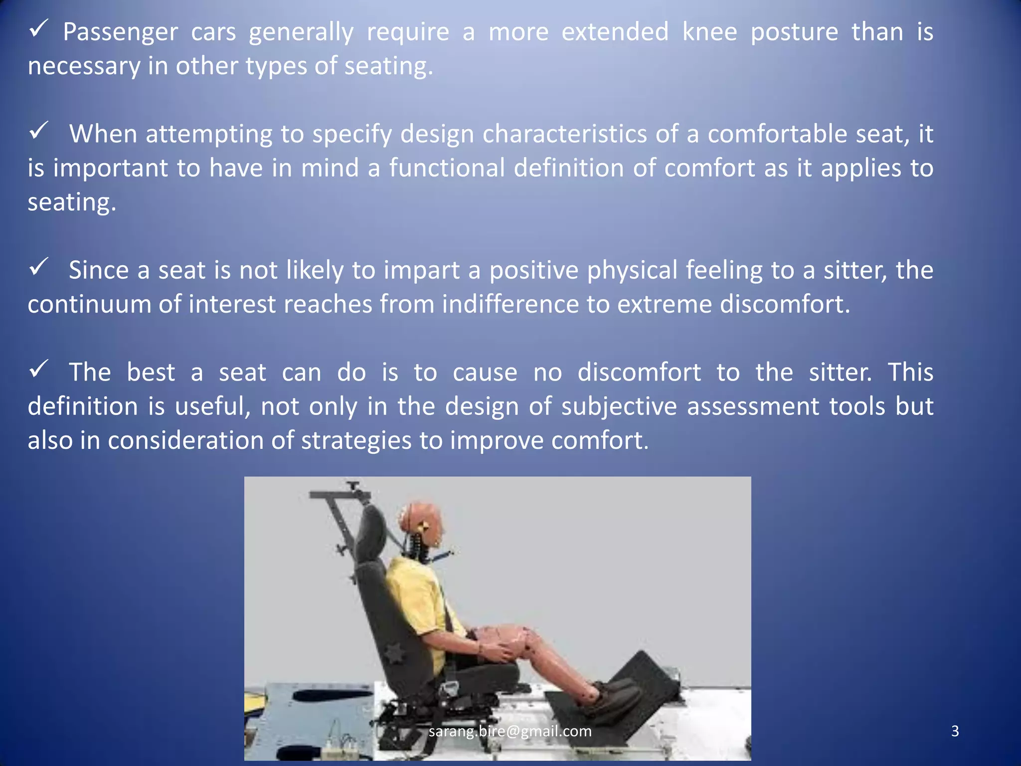 Seat design | PDF