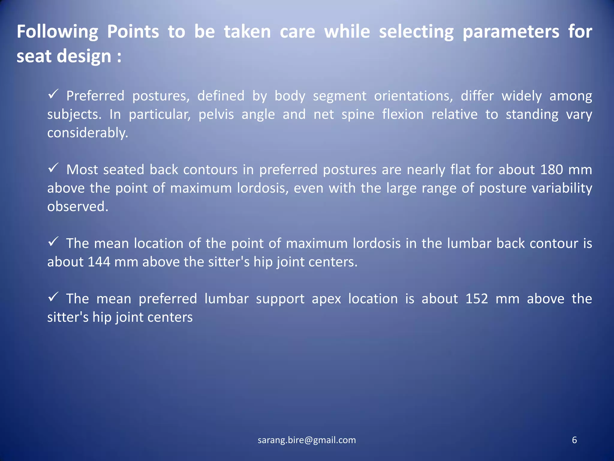 Seat design | PDF