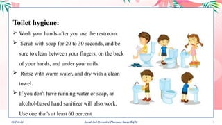 Social And Preventive Pharmacy - Health and Hygiene | PPTX