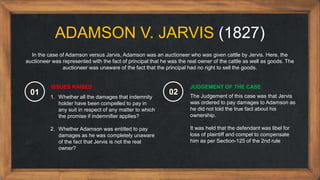 Special contracts of indemnity and guarantee - Legal aspects of ...