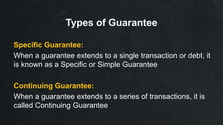 Special contracts of indemnity and guarantee - Legal aspects of ...