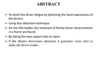 Real time driver drawiness detection.pptx