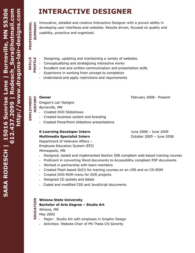 Interactive Resume | PDF