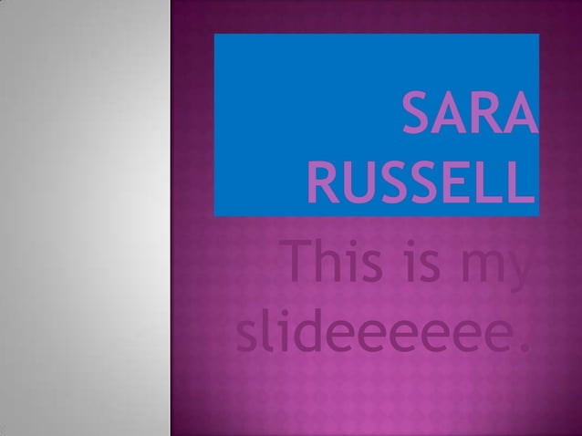Sara Russell | PPTX | Movies | Entertainment