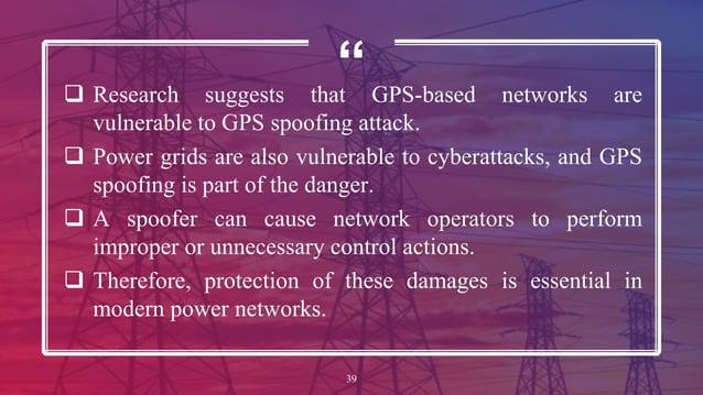 Spoofing attack on PMU (Phasor measurement unit) | PPT