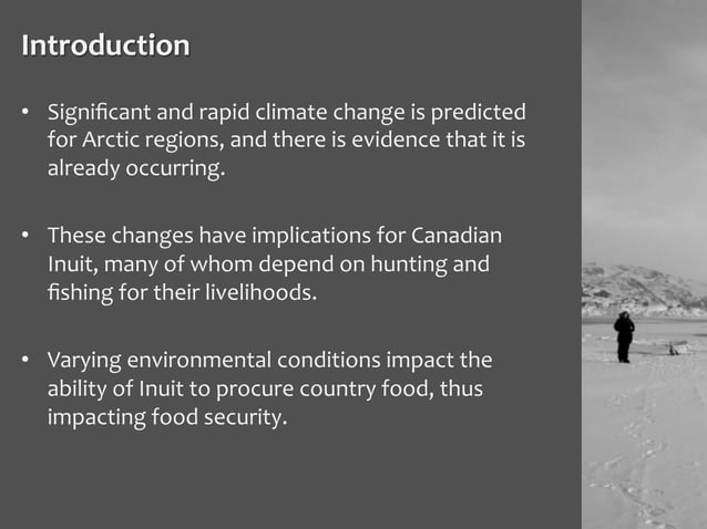 Inuit Food Security: Vulnerability of the traditional food system to ...