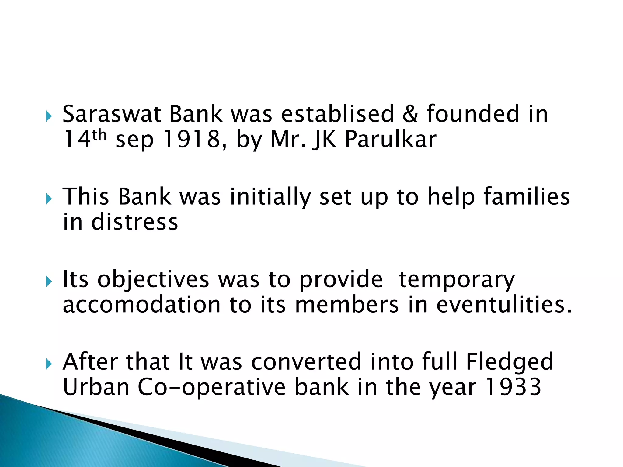 Saraswat banking service | PPTX