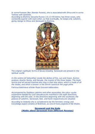 Saraswati goddess of knowledge . music & art . | DOCX