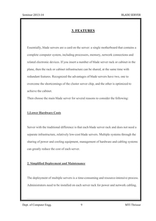blade server technology | PDF