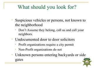 Safety Presentation by Santa Clara County Sheriff - | PPT | Crime ...