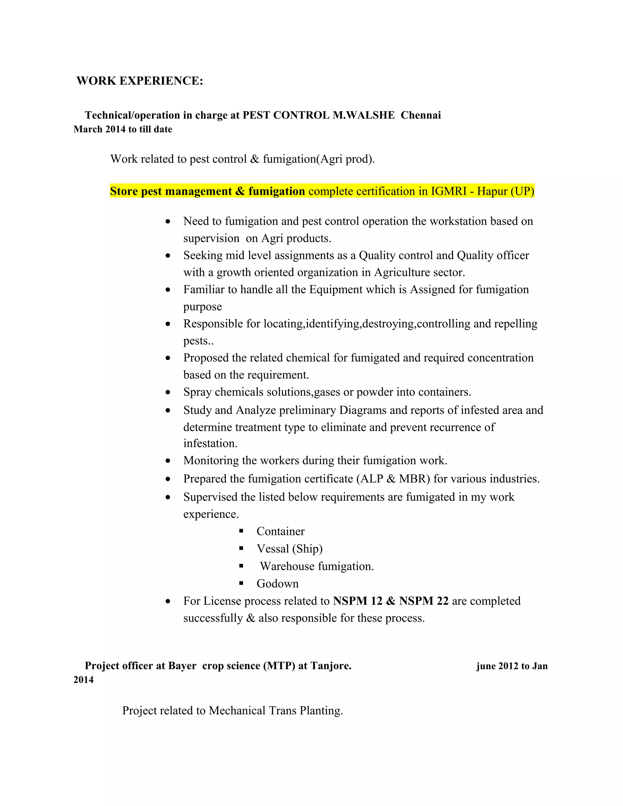 Saravanan resume | DOC