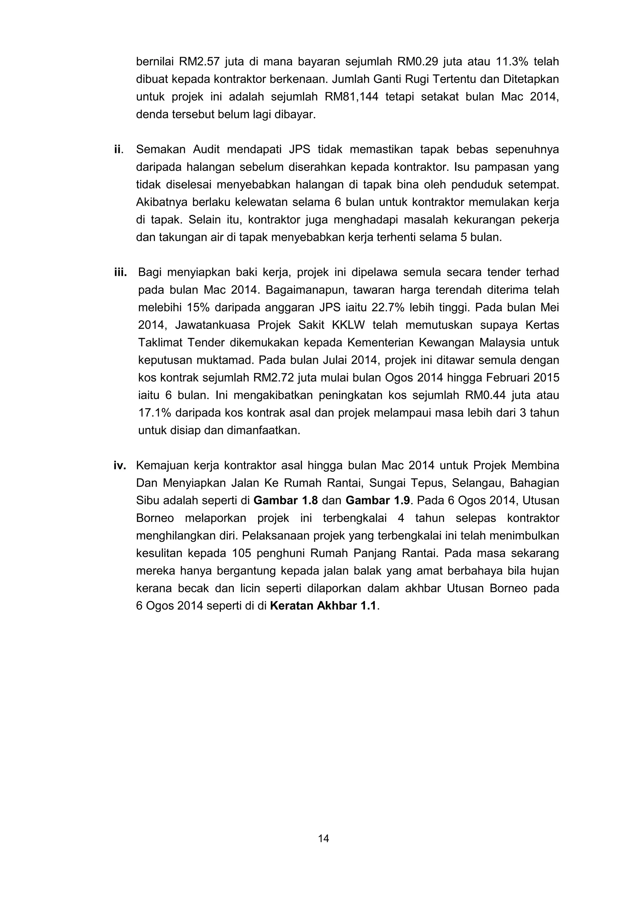 Laporan Ketua Audit Negara Tahun 2013 Siri 3 - Sarawak | PDF