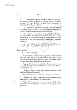 Sarawak building ordinance 1994 | PDF