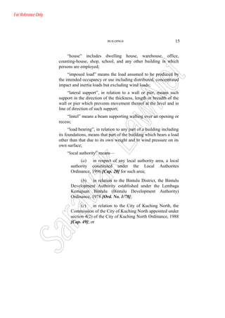 Sarawak building ordinance 1994 | PDF