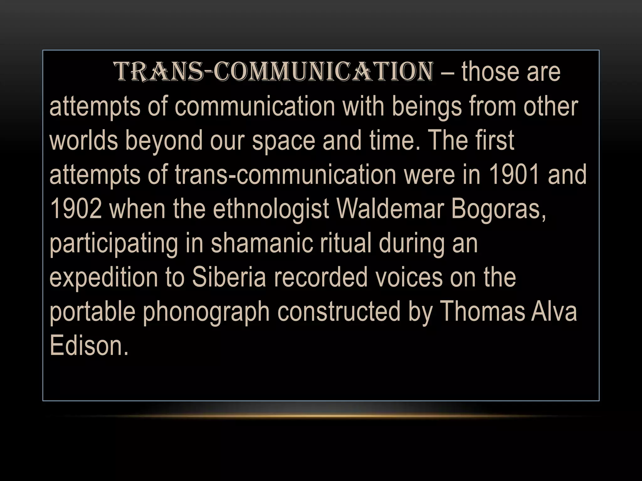 Transcommunication | PPTX