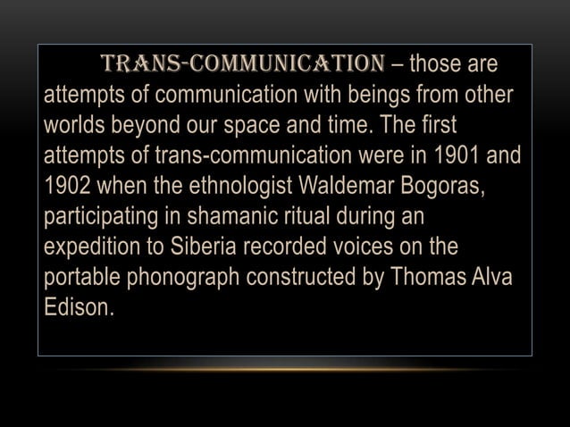 Transcommunication | PPTX