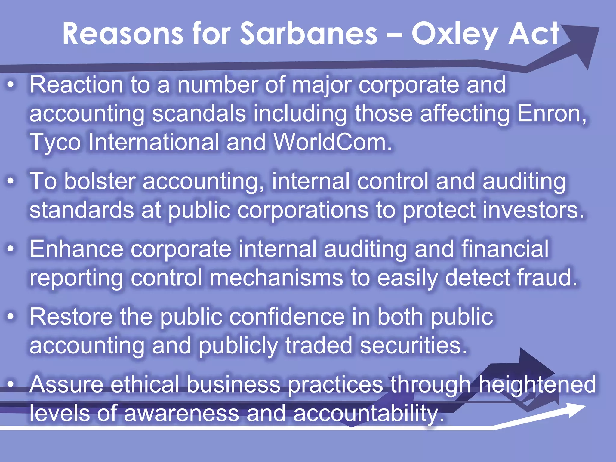 Sarbanes-Oxley act | PPTX