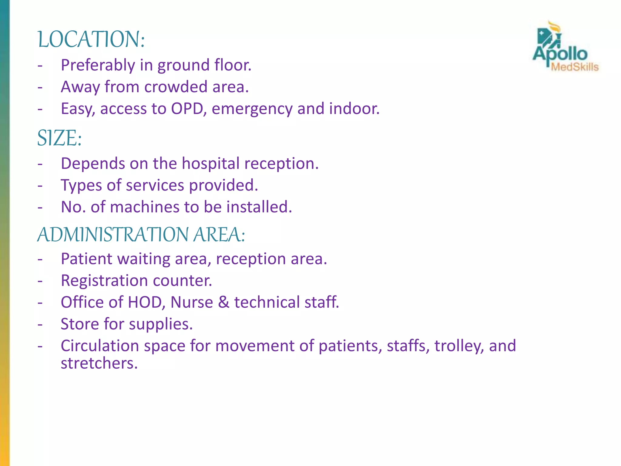Planning and organization of Radiology Department | PPTX