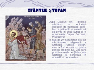 Sarbatorile de iarna la romani | PPT