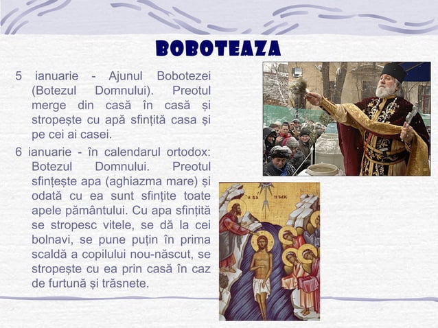 Sarbatorile de iarna la romani | PPT