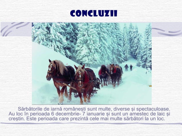 Sarbatorile de iarna la romani | PPT