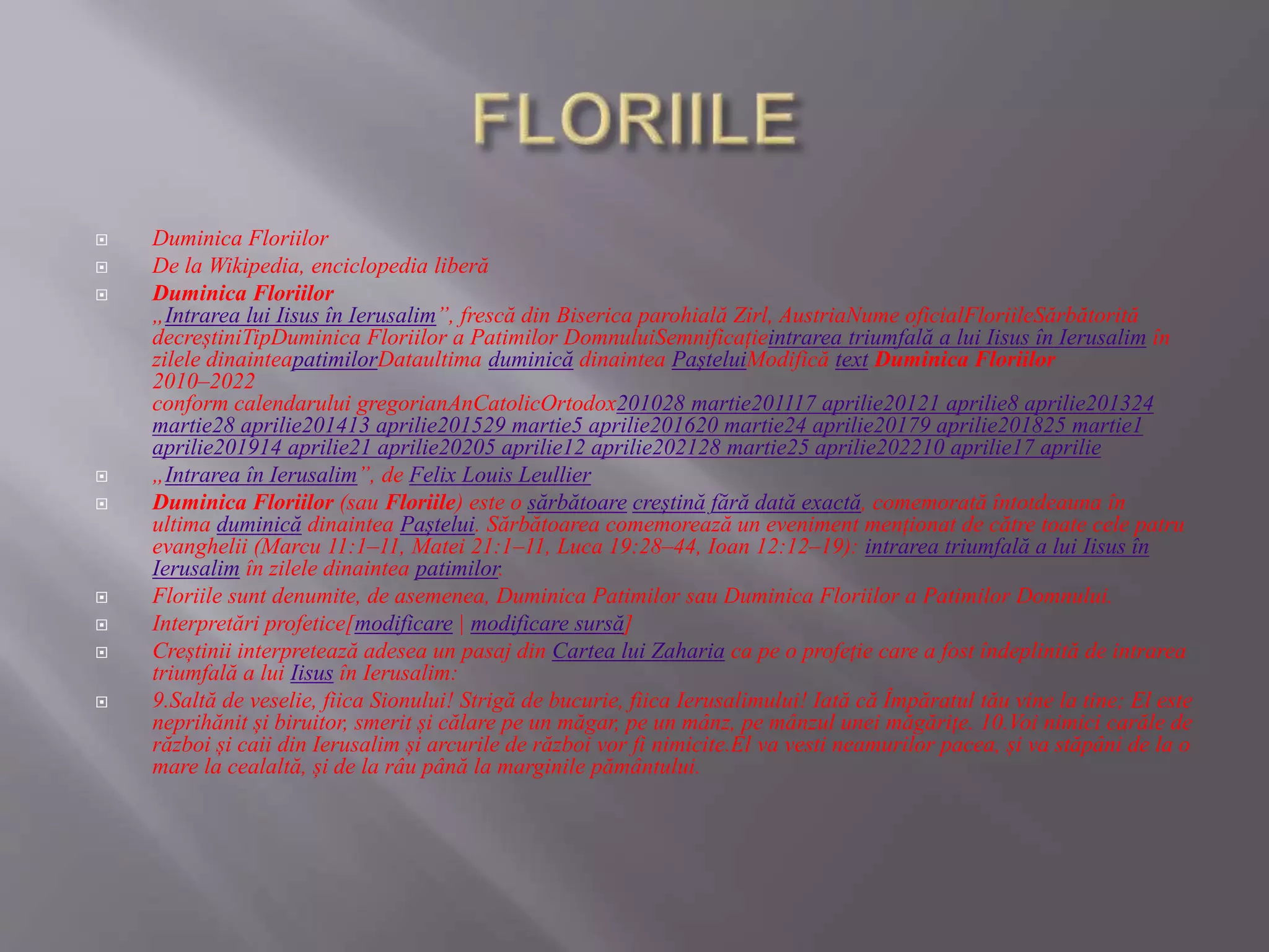 Sarbatorile primaverii ciobanu | PPT