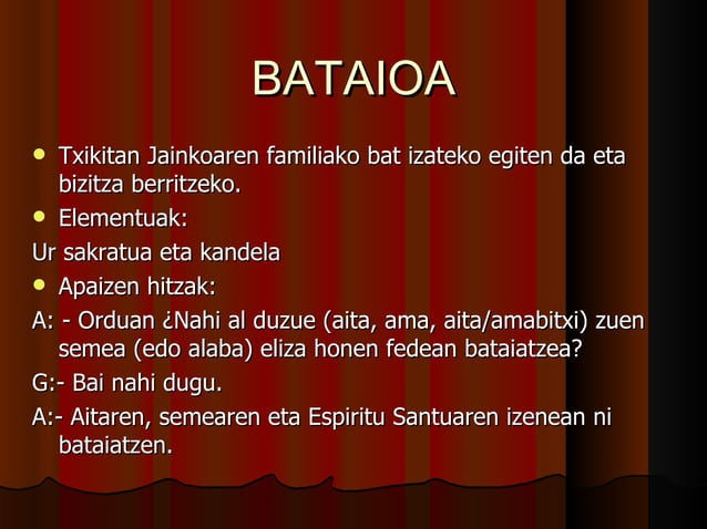 Sarbidetarako sakramentua | PPT | Free Download