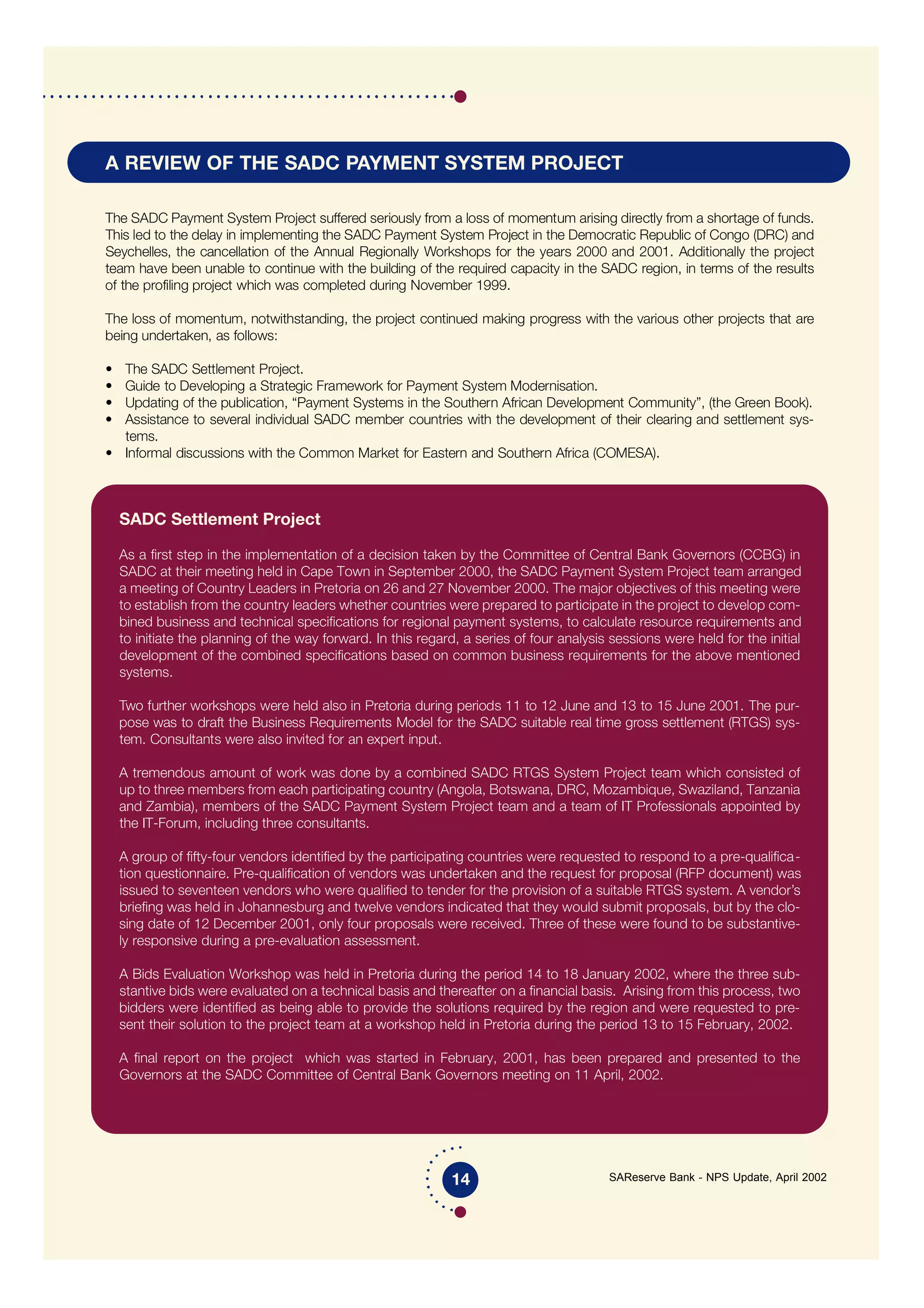 Sarb nps update apr2002 | PDF