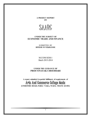 Sarc project report | DOCX