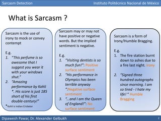 Sarcasm detection literature survey | PPT