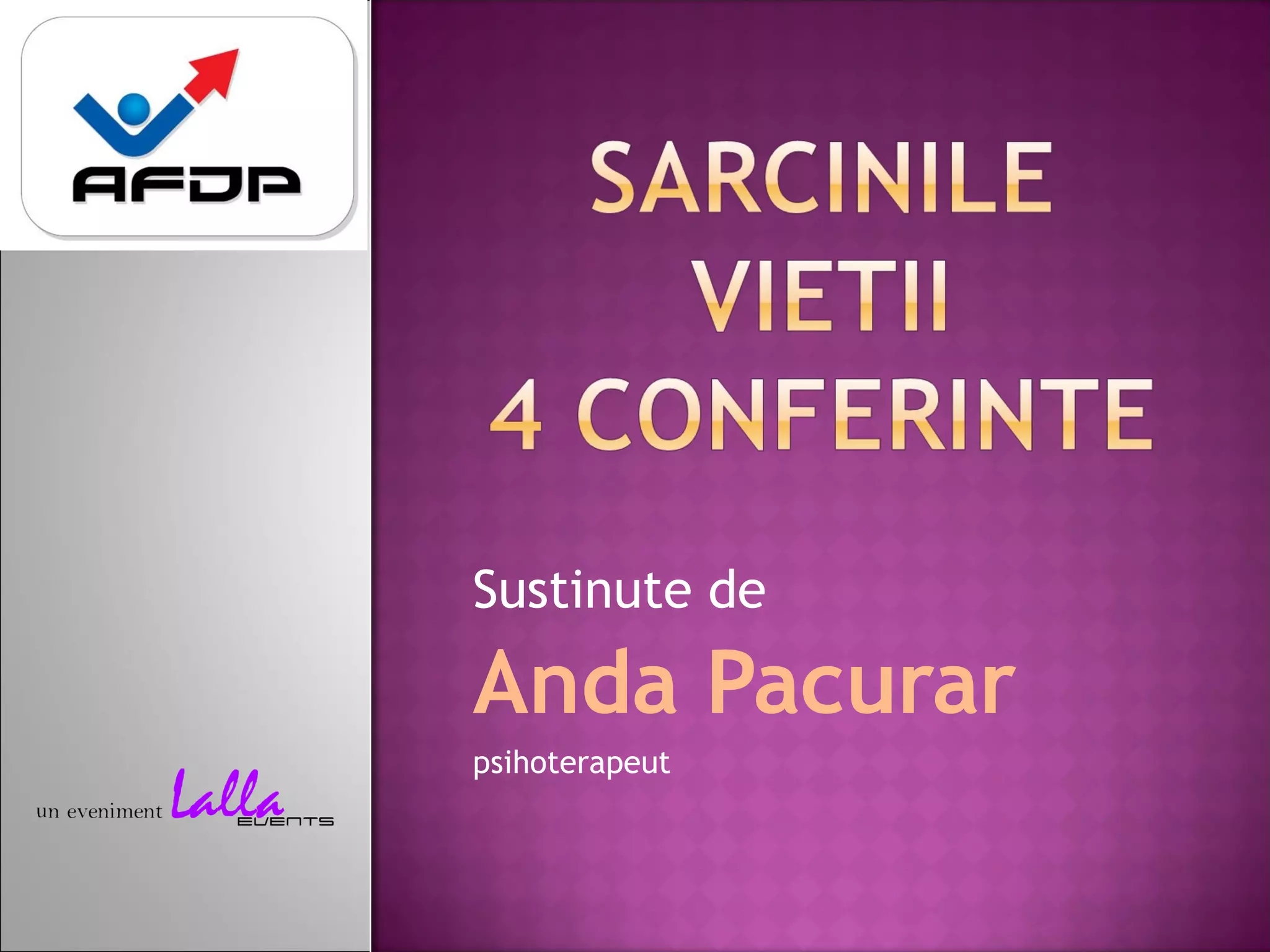 Sarcinile Vietii Prezentare | PPT