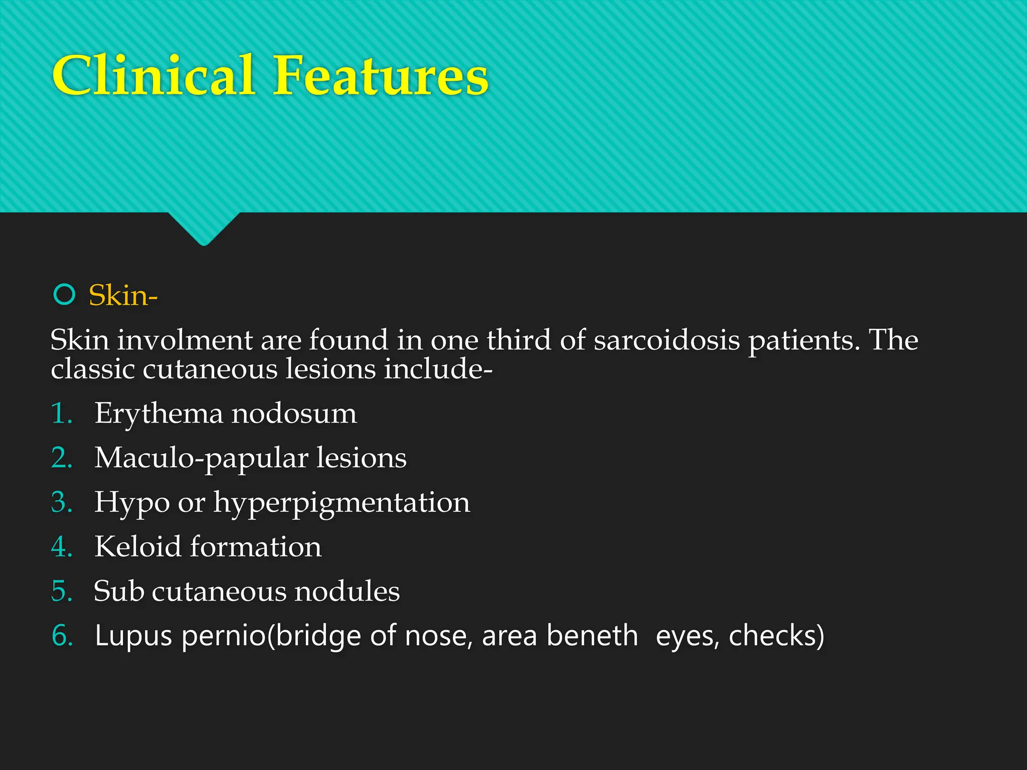 Sarcoidosis presented by Dr.Md.Saddam Hossain | PPTX | Skin and ...