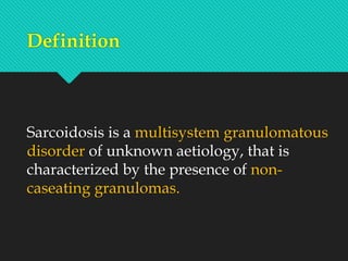 Sarcoidosis presented by Dr.Md.Saddam Hossain | PPTX | Skin and ...