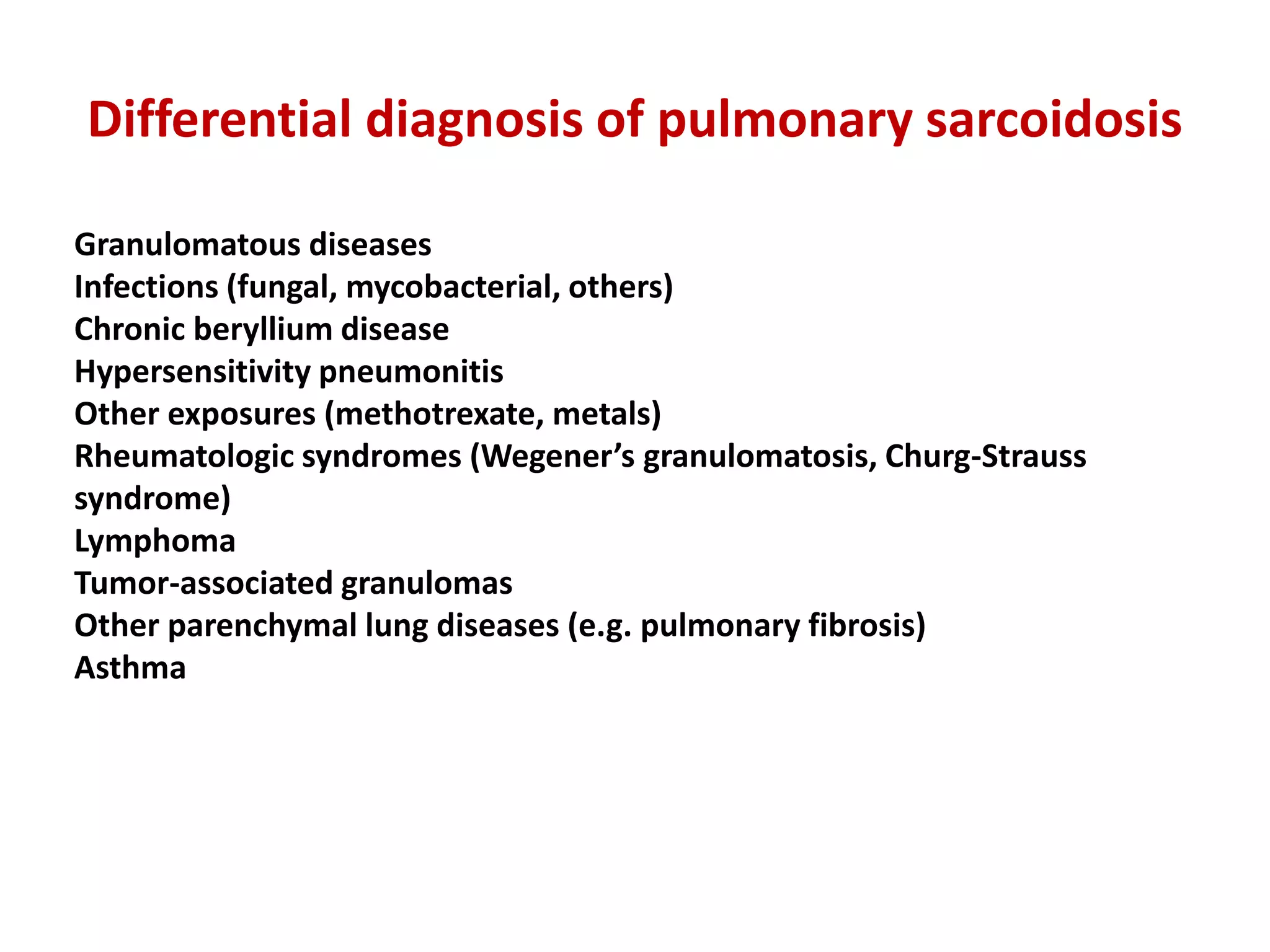 Pulmonary Sarcoidosis | PDF
