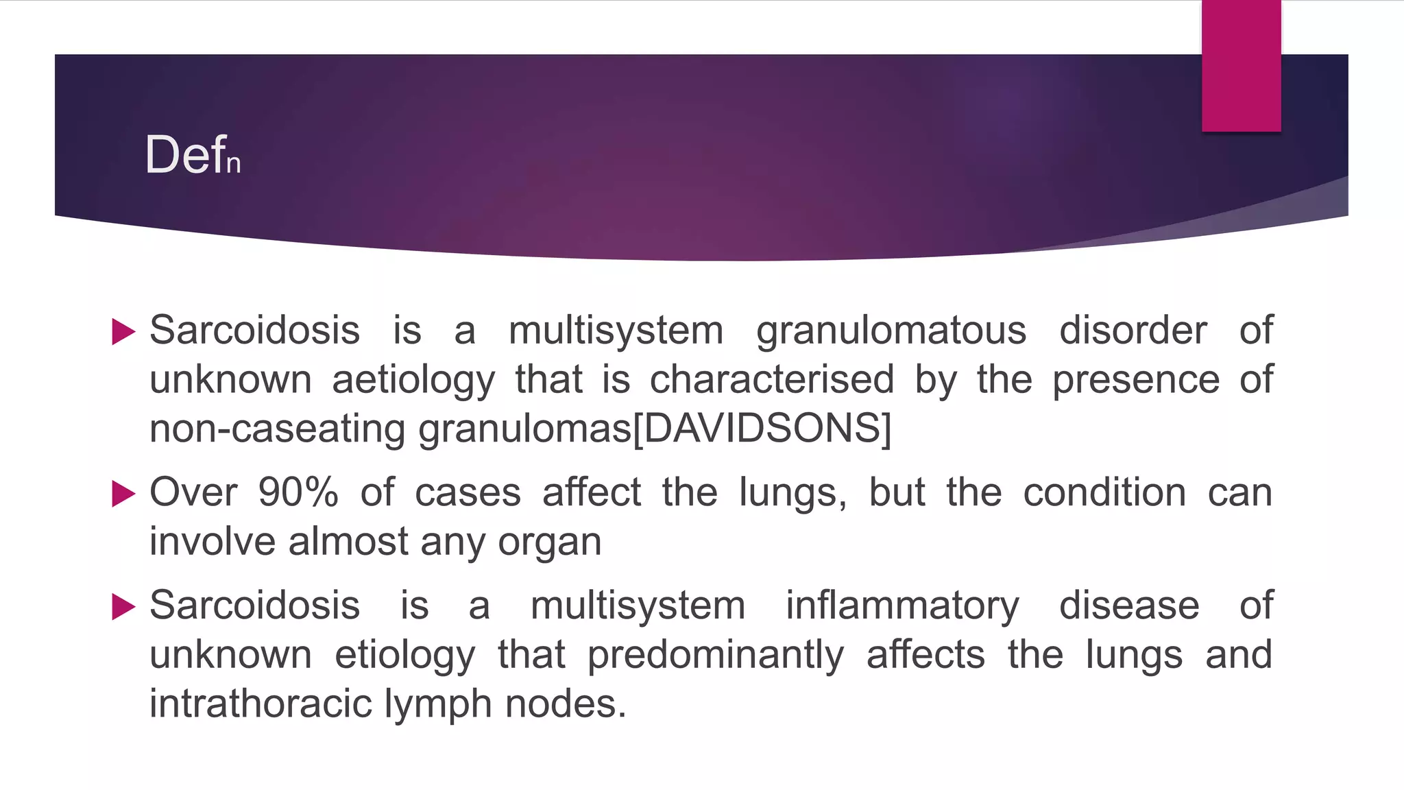 Sarcoidosis | PPT