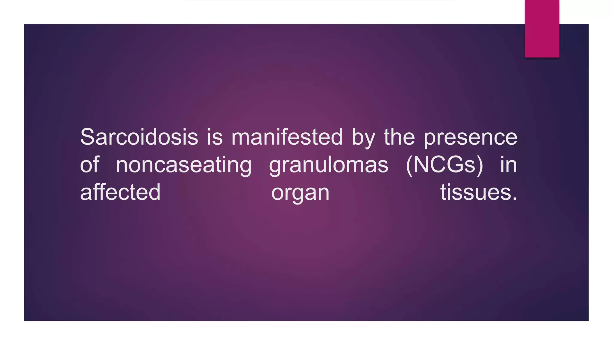 Sarcoidosis | PPT