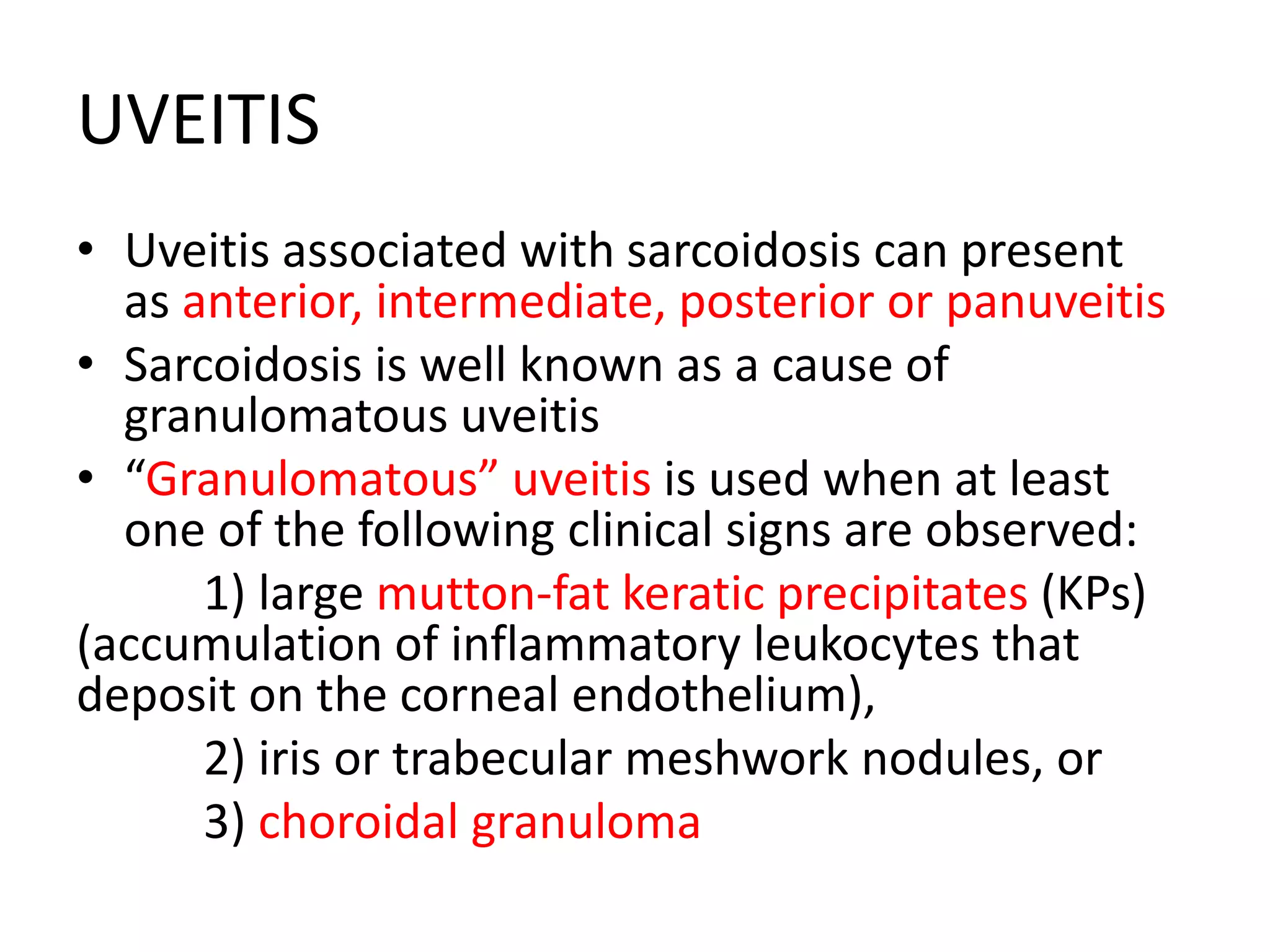 Sarcoidosis | PPTX