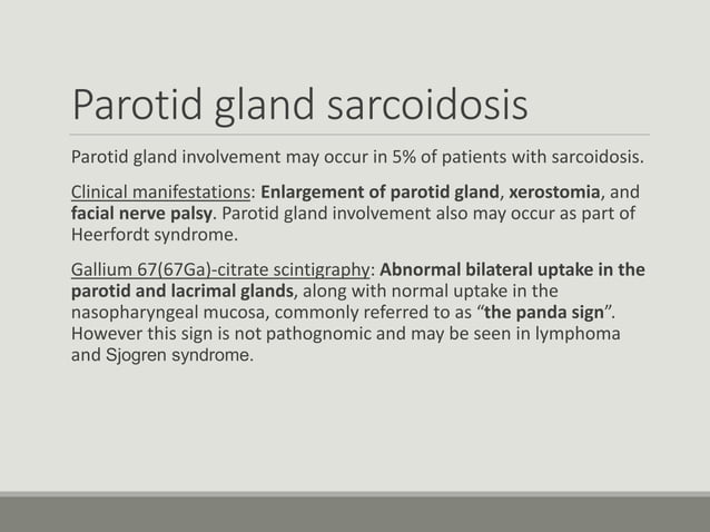 Sarcoidosis from head to toe: What the radiologist needs to know | PPT