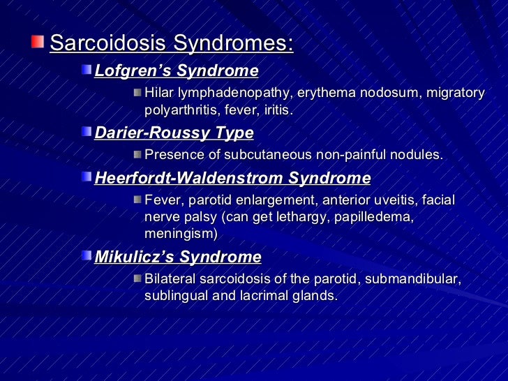 Sarcoidosis agreat mimic