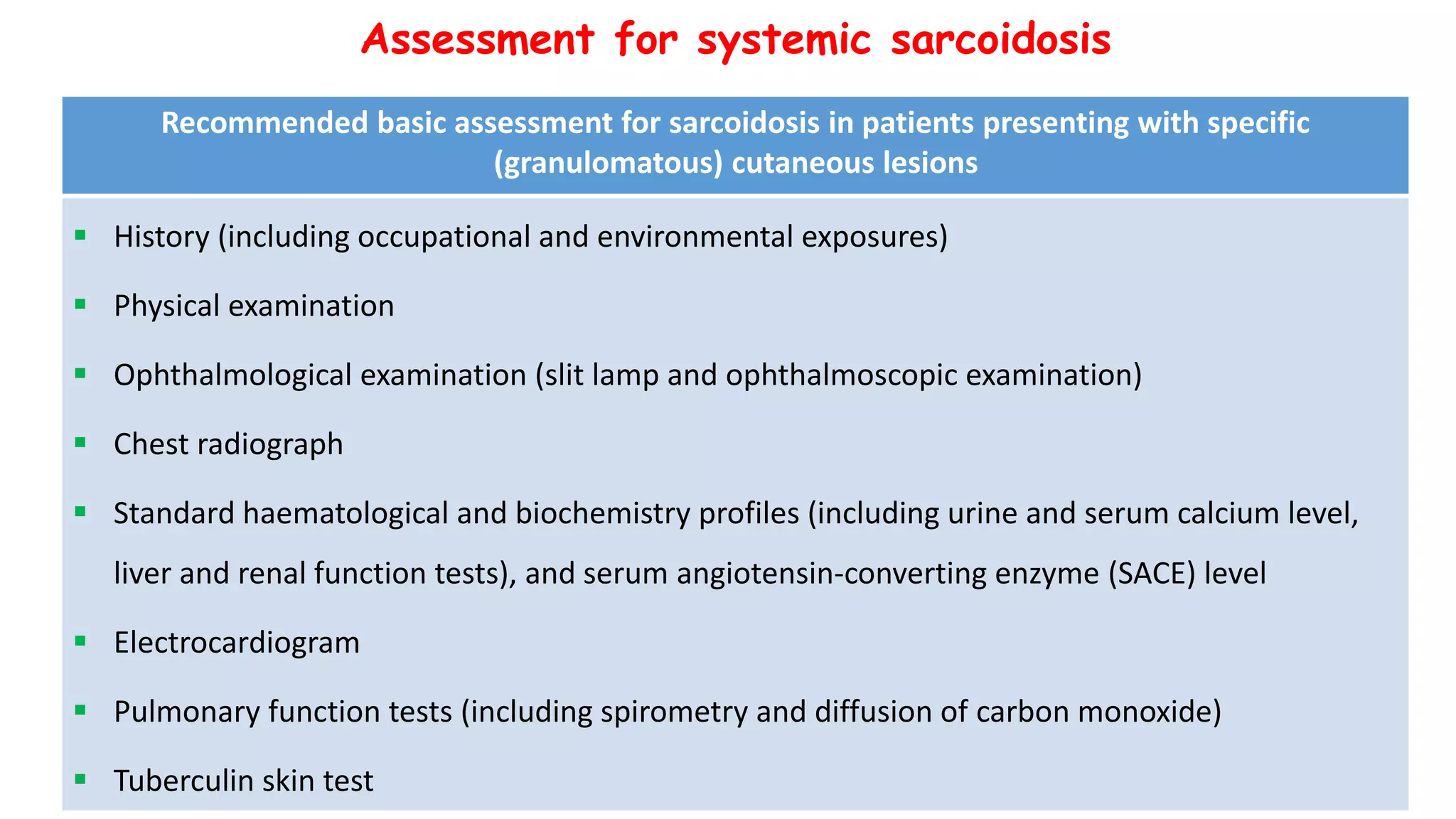 Cutaneous Sarcoidosis, Sarcoidosis, Approach to cutaneous sarcoidosis ...
